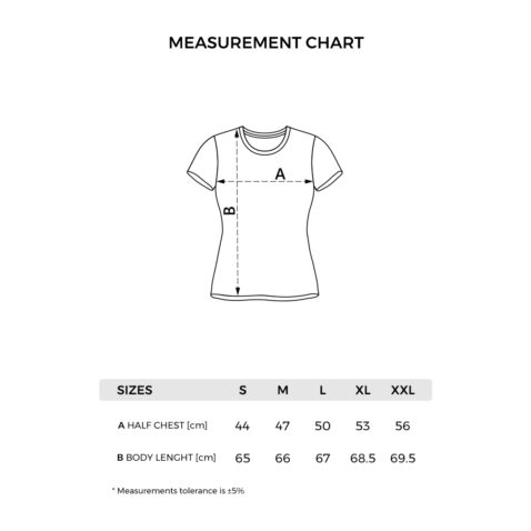 TEE LADY, Ženska sportska majica kratkih rukava, 100 g/m2