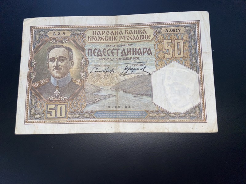 50 DINARA 1931.