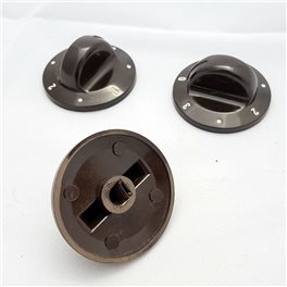 DUGME ŠPORETA GREJNE PLOČE 6+0 MALI OTVOR KRATKI VRAT fi6/4,6mm BRAON