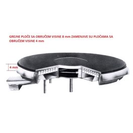 GREJNA PLOČA NIZAK OBRUČ 4mm fi 180 EGO GORENJE 553812