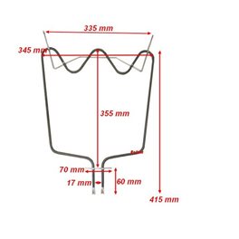 GREJAČ ŠPORETA WHIRLPOOL DONJI 1150W PRIRUBNICA 70x15mm DONJI 481010551720