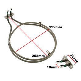 GREJAČ ŠPORETA BOSCH SIEMENS 2400W VANJSKI FI191mm UNUTRAŠNJI FI176mm PRIRUBNICA ŠIRINA 45mm VISINA 15mm OKRUGLI ZADNJI 499003