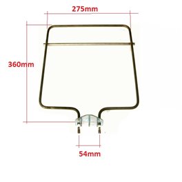 GREJAČ ŠPORETA KONČAR 800w PRIRUBNICA 127x15mm ŠIRINA 322/278mm DUŽINA 388mm GORNJI