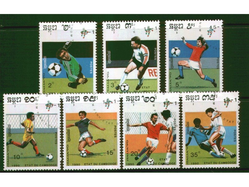 431 - Kambodža 1990 - Fudbal - Sport - žigosana serija