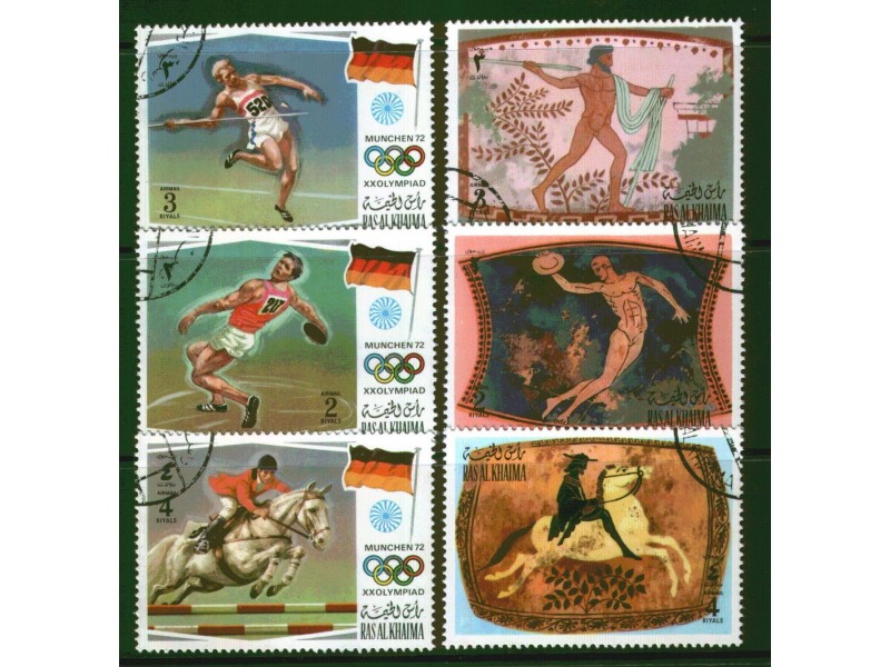 437 - Ras al Khaima- Olimpijske igre - žigosana serija