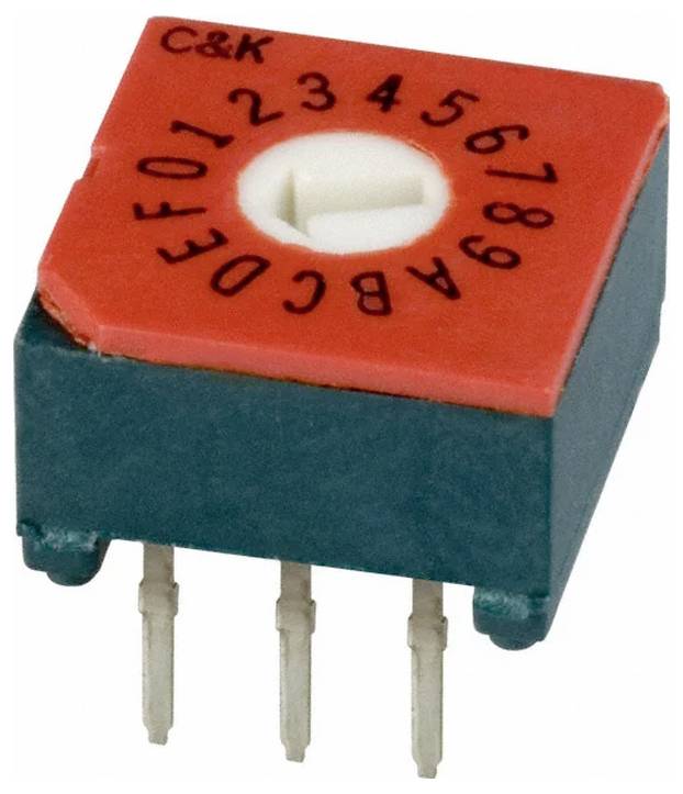 C & K Switches Rotay Switch CRD Series 20 V/AC, 20 V/DC za stampanu plocu