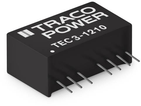 TracoPower DC/DC konvertor, ulaz 24V/DC, izlaz 15V/DC, 100mA, 3W, izolacija 1600V/DC, kućište SIL-8