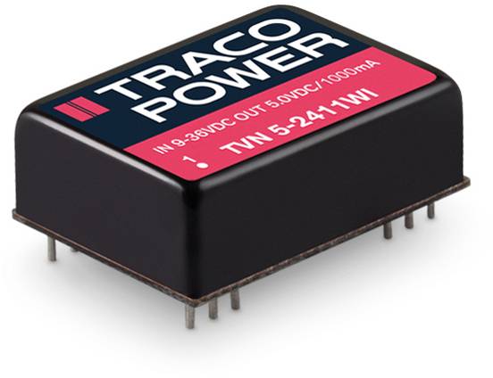 TracoPower DC/DC konvertor, ulaz 48V/DC, izlaz 24V/DC / -24V/DC, 104mA, 5W, izolacija 1500V/DC