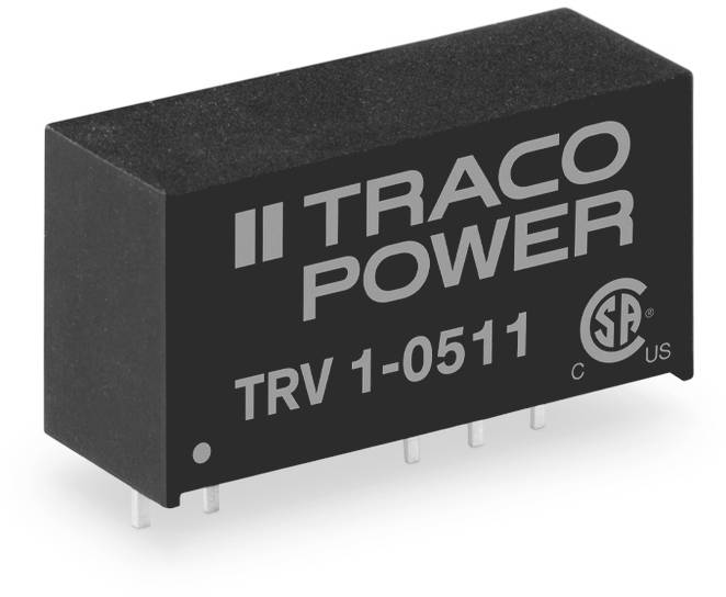 TracoPower DC/DC konvertor, ulaz 24V/DC, izlaz 15V/DC, 67mA, 1W, izolacija 3000V/DC