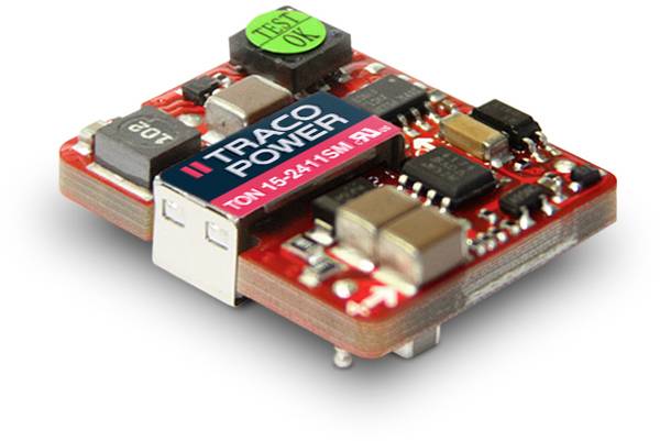 TracoPower DC/DC konvertor, ulaz 24V/DC, izlaz 5V/DC, 3A, 15W, izolacija 2250V/DC