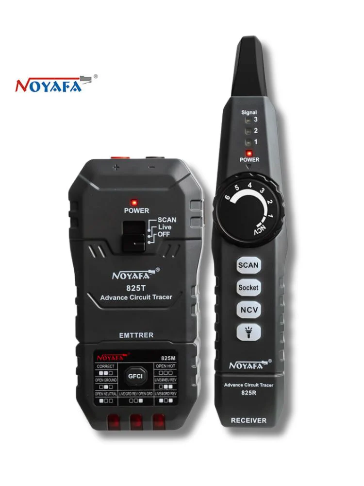 NOYAFA NF-825TMR tragač kablova, RJ45, PoE test, predajnik i prijemnik, NCV detekcija napona