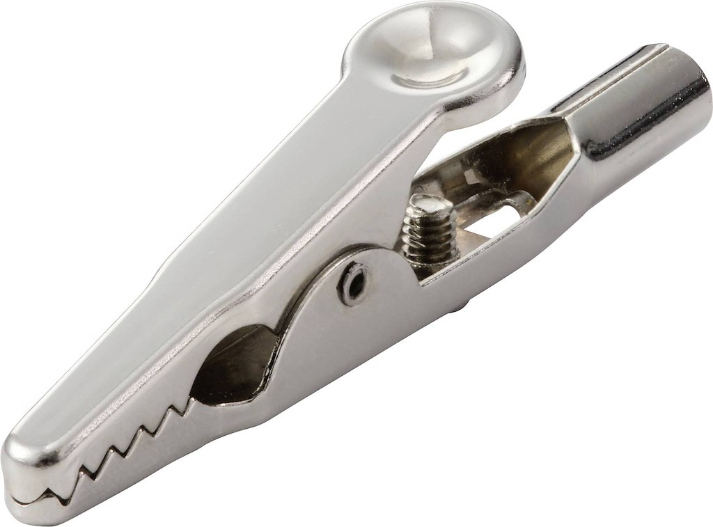 TRU Components TC-13850144 krokodil hvataljka, niklovana, 10A