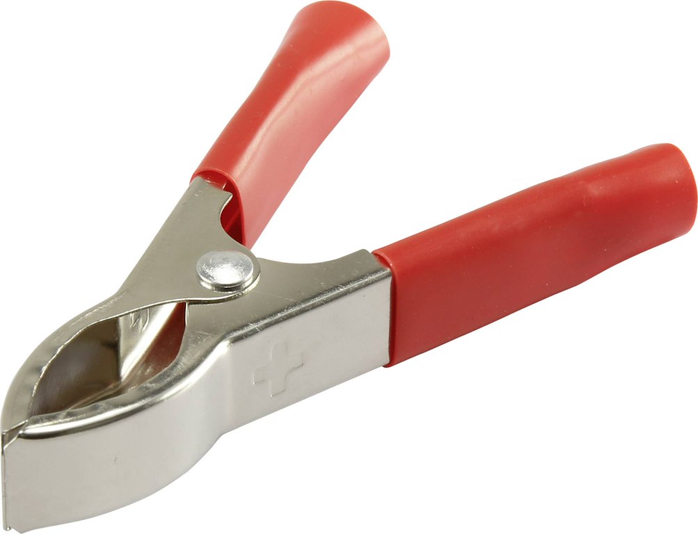 TRU Components 1386704 krokodil hvataljka, crvena, 20A, lemni priključak