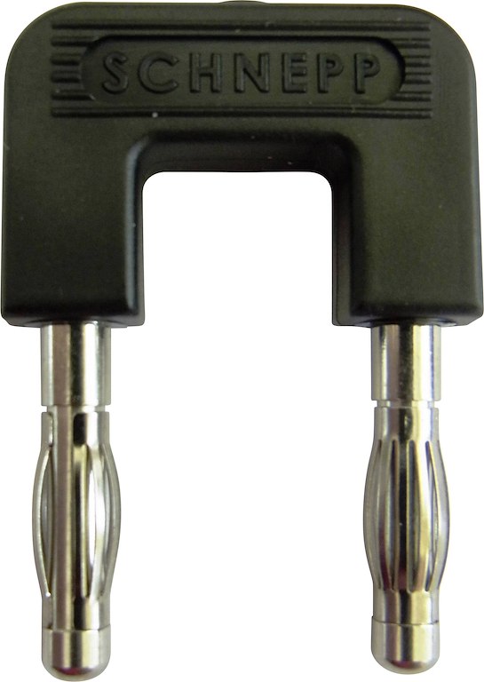 Schnepp 19/4sw kratkospojni utikač, Ø4mm, crna, 60V/DC, 30V/AC, 25A