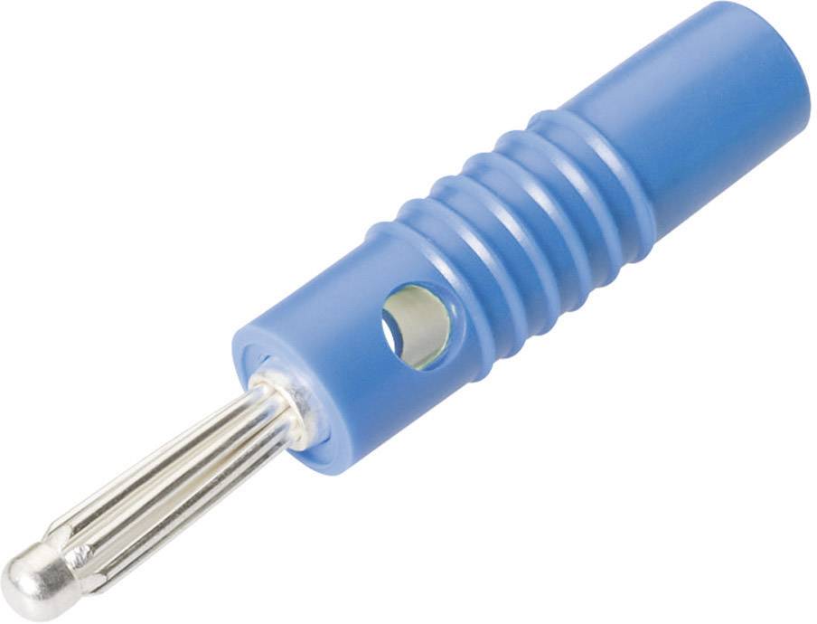 Schnepp 4004 S S BLAU spojni utikač, ravni muški, Ø4mm, plava, 60V/DC, 30V/AC, 30A