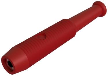 SKS Hirschmann 930320101 mini laboratorijski ženski konektor, ravni ženski, Ø2mm, crvena, 6A