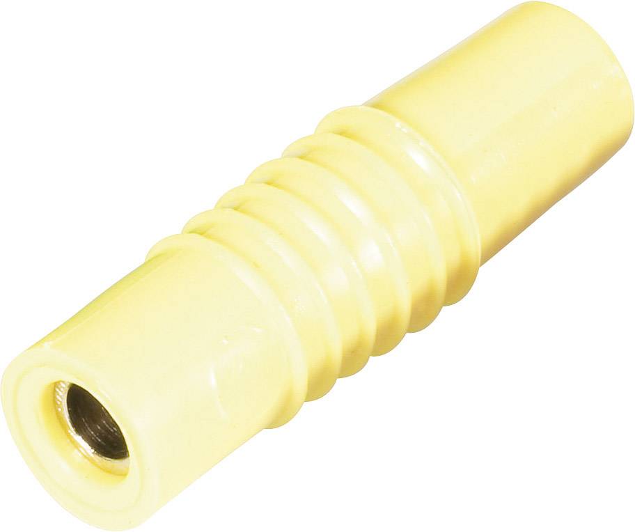Schnepp KP 4000 L ge laboratorijska banana utičnica, ravni muški, Ø4mm, žuta, 60V/DC, 30V/AC, 25A