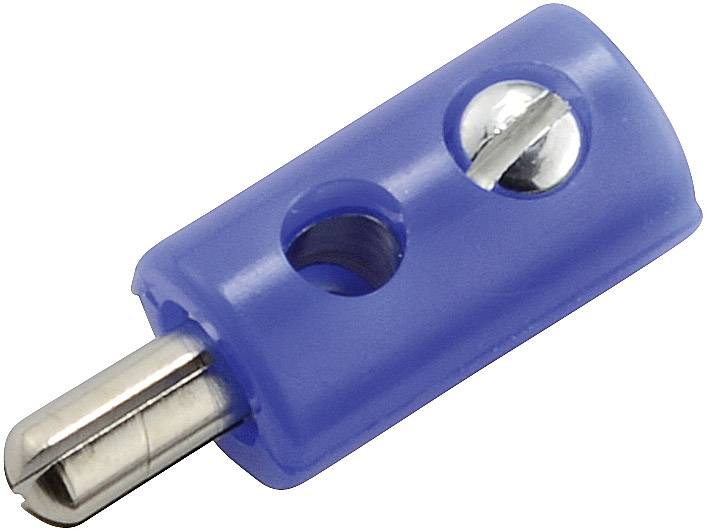 Kahlert Licht mini banana utikač, ravni muški, Ø2,6mm, plava, vijčani priključak
