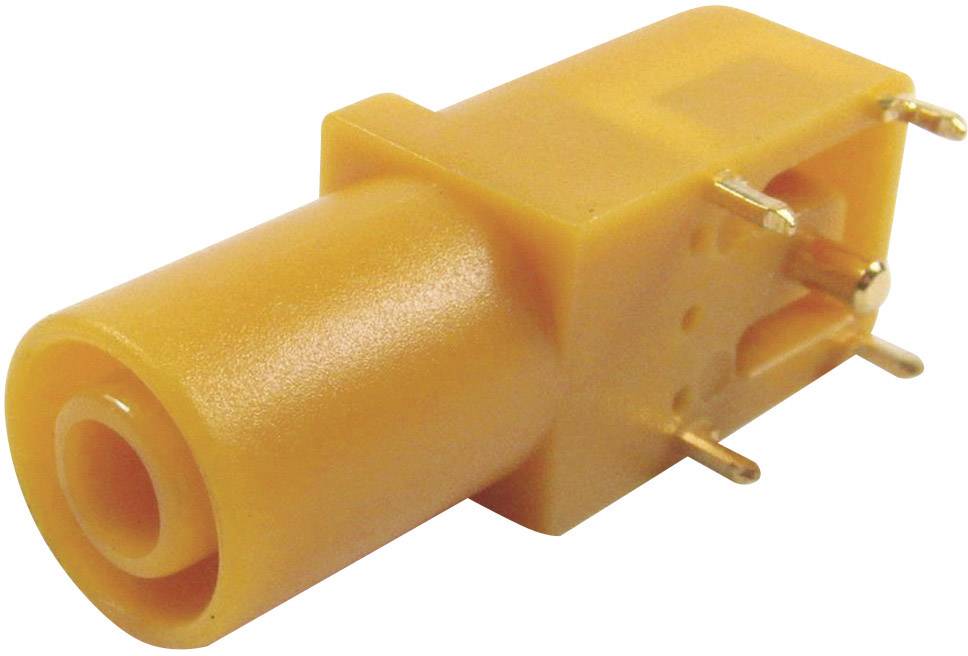 Cliff FCR7350Y sigurnosna laboratorijska banana utičnica, ugaona ženska, Ø4mm, žuta, 1000V, 24A