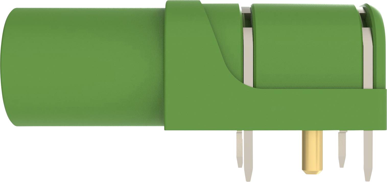 Schützinger SWEB 8094 Au / GN ugaona sigurnosna utičnica, Ø4mm, zelena, 1000V, 24A