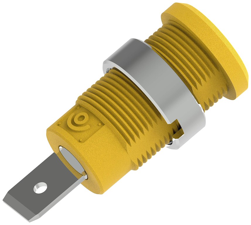 Electro PJP 3266-C-CD1-J sigurnosna laboratorijska banana utičnica, Ø4mm, žuta, 36A