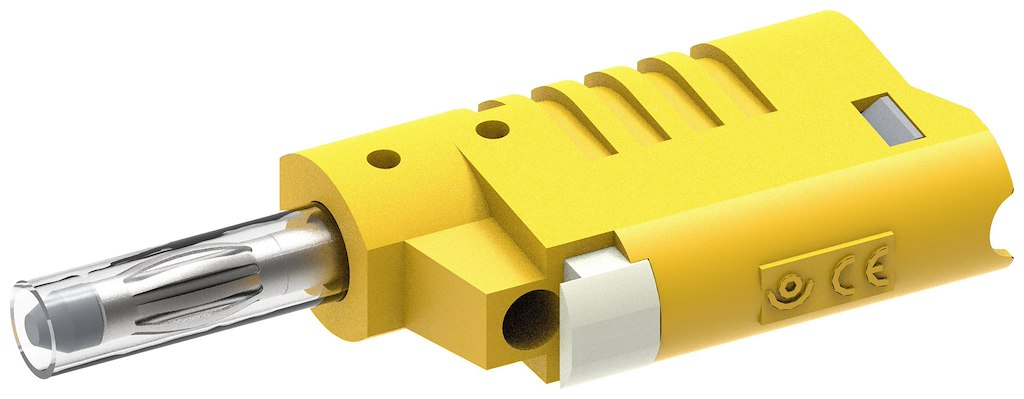 Electro PJP 1089-CD1-J banana utikač, ravni muški, Ø4mm, žuta, 30V/AC, 60V/DC, 36A