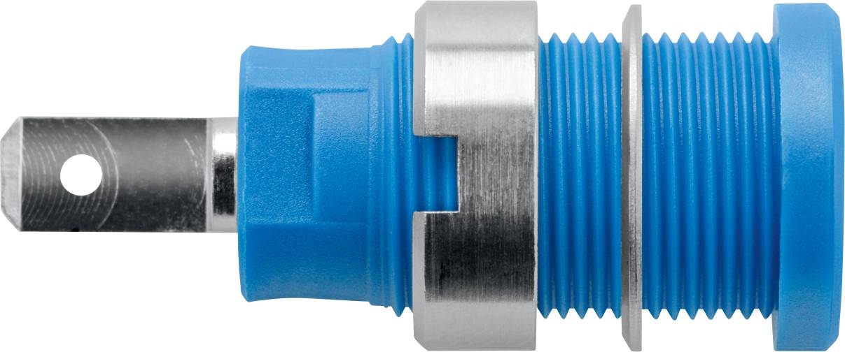 Schützinger DI SEB 7077 Ni / BL sigurnosna ugradna utičnica, Ø4mm, plava, 1000V, 24A