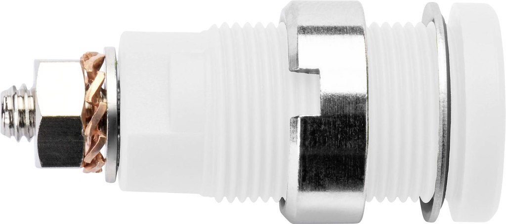 Schützinger DI SEB 6445 Ni / WS sigurnosna ugradna utičnica, Ø4mm, bela, 1000V, 32A