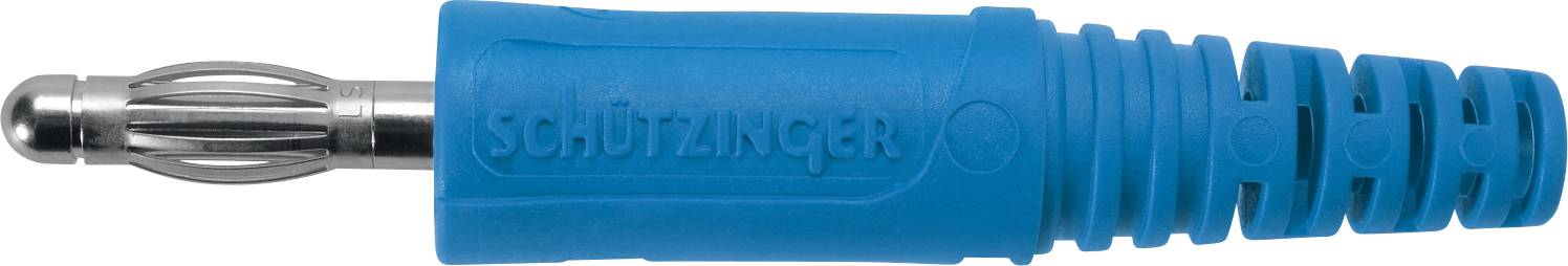 Schützinger DI FK 9 S Ni / BL lamelni utikač, Ø4mm, plava, 30V/AC, 60V/DC, 32A, vijčani priključak