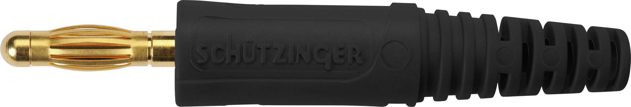 Schützinger DI FK 9 S Au / SW lamelni utikač, Ø4mm, crna, 30V/AC, 60V/DC, 32A, vijčani priključak