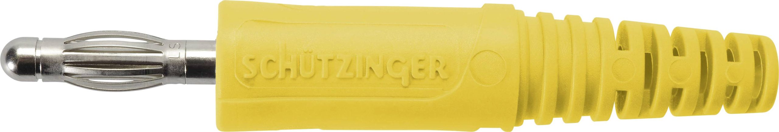 Schützinger DI FK 9 L Ni / GE lamelni utikač, Ø4mm, žuta, 30V/AC, 60V/DC, 32A, lemni priključak