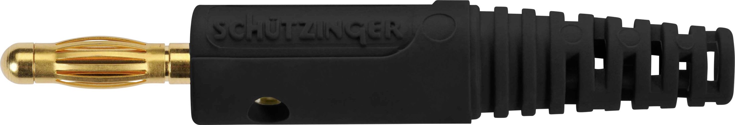 Schützinger DI FK 8 S Au / SW lamelni utikač, Ø4mm, crna, 30V/AC, 60V/DC, 32A, vijčani priključak