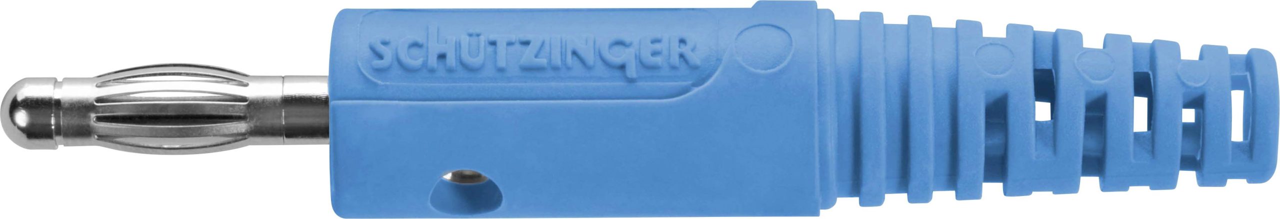 Schützinger DI FK 8 L Ni / BL lamelni utikač, Ø4mm, plava, 30V/AC, 60V/DC, 32A, lemni priključak