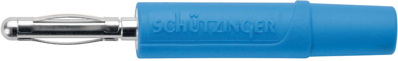 Schützinger DI FK 02 L Ni / BL lamelni utikač, Ø2mm, plava, 30V/AC, 60V/DC, 10A, lemni priključak