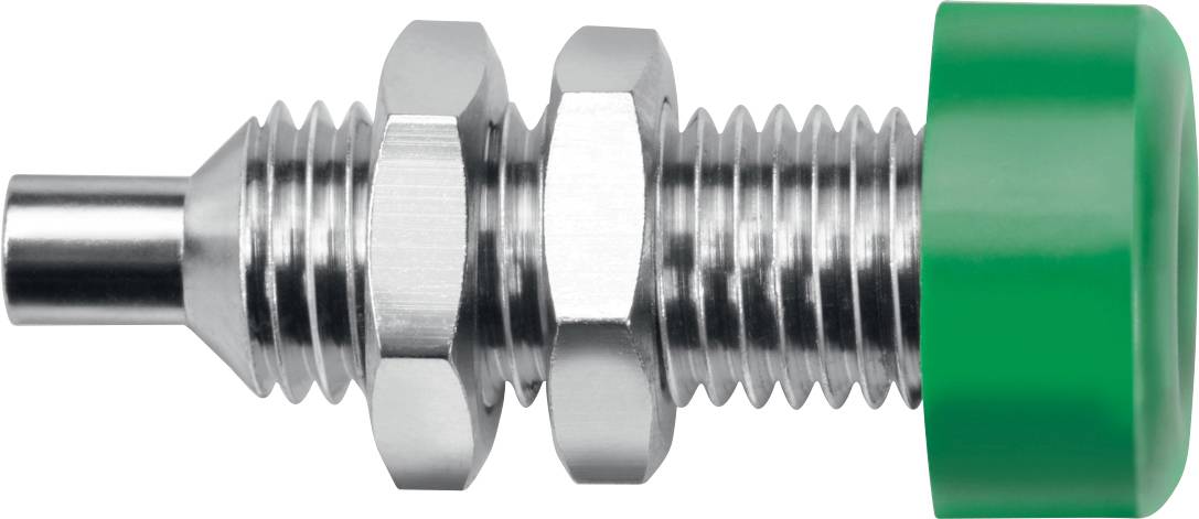 Schützinger BU 403 Ni / GN ugradna utičnica, Ø4mm, zelena, 30V/AC, 60V/DC, 32A, lemni priključak