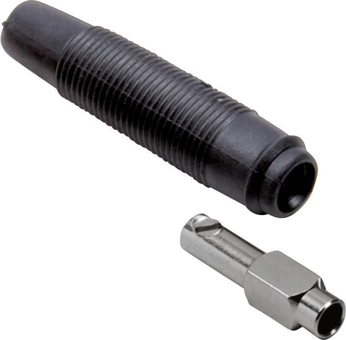 TRU Components TC-2519013 laboratorijska banana utičnica, ravna ženska, Ø4mm, crna