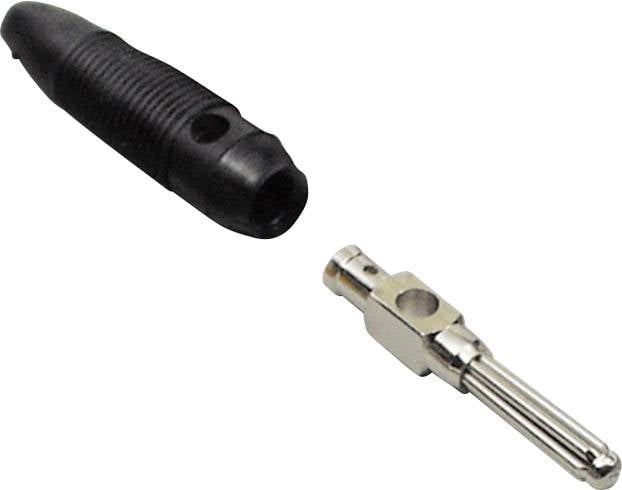 TRU COMPONENTS TC-2519006 spojni utikač pravi muški konektor Ø4 mm crna
