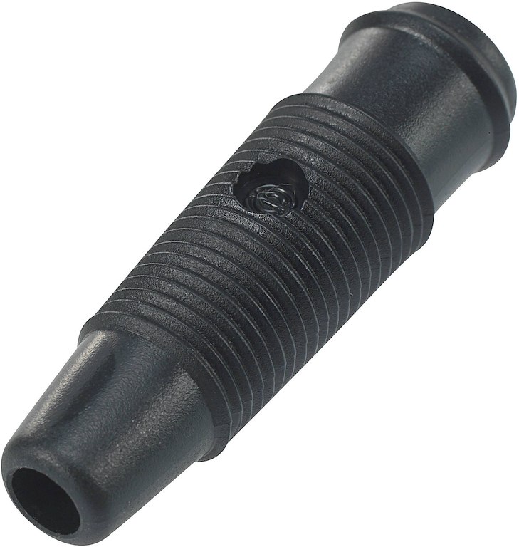 TRU Components laboratorijska banana utičnica, ravna ženska, Ø4mm, crna, 10A, lemni priključak