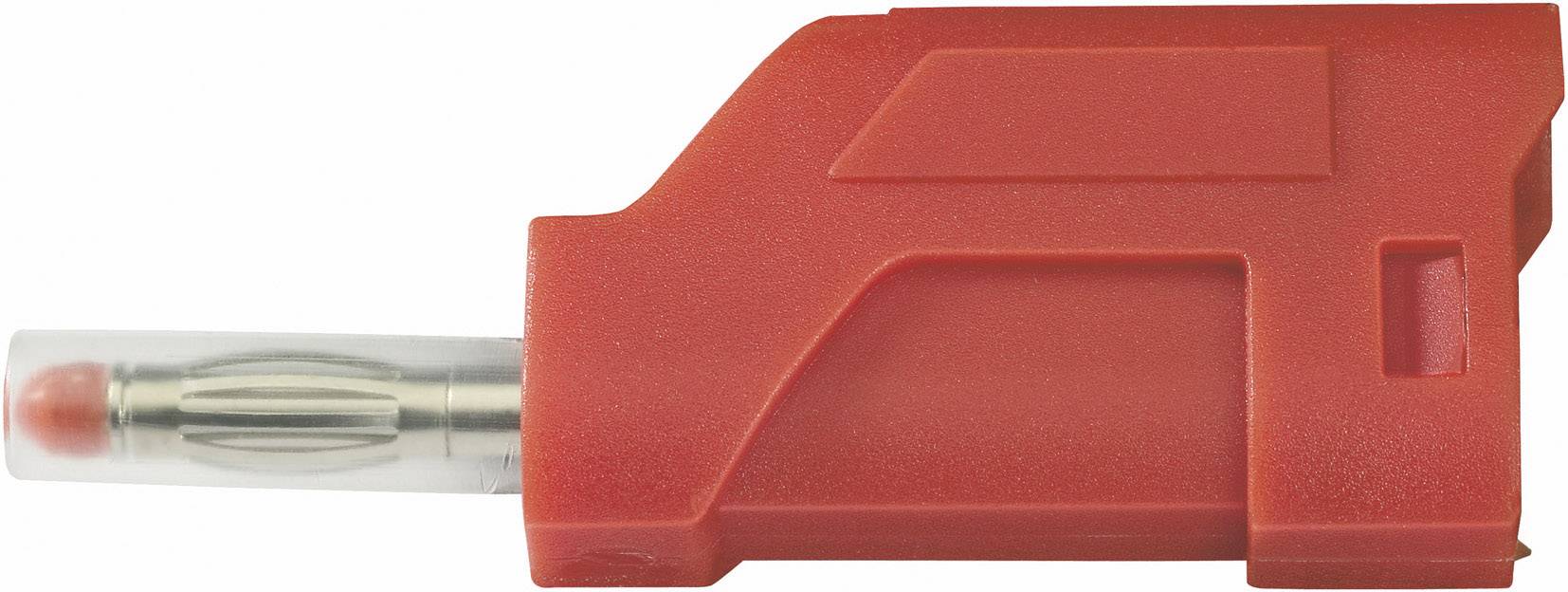 TRU Components lamelni utikač, ravni muški, Ø4mm, crvena, 35V, 10A, vijčani priključak