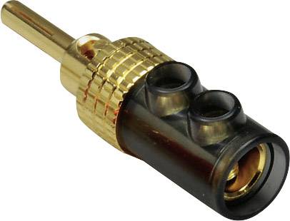 TRU COMPONENTS 1582259 banana utikač pravi muški konektor Ø4 mm crna