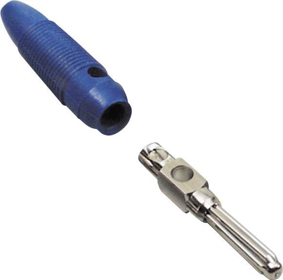 TRU COMPONENTS 1582254 spojni utikač pravi muški konektor Ø4 mm plava