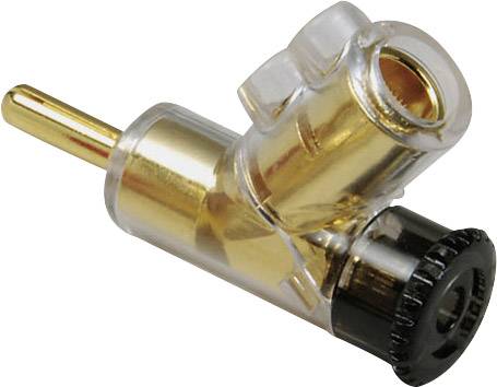 TRU COMPONENTS 1582245 banana utikač pravi muški konektor Ø4 mm crna