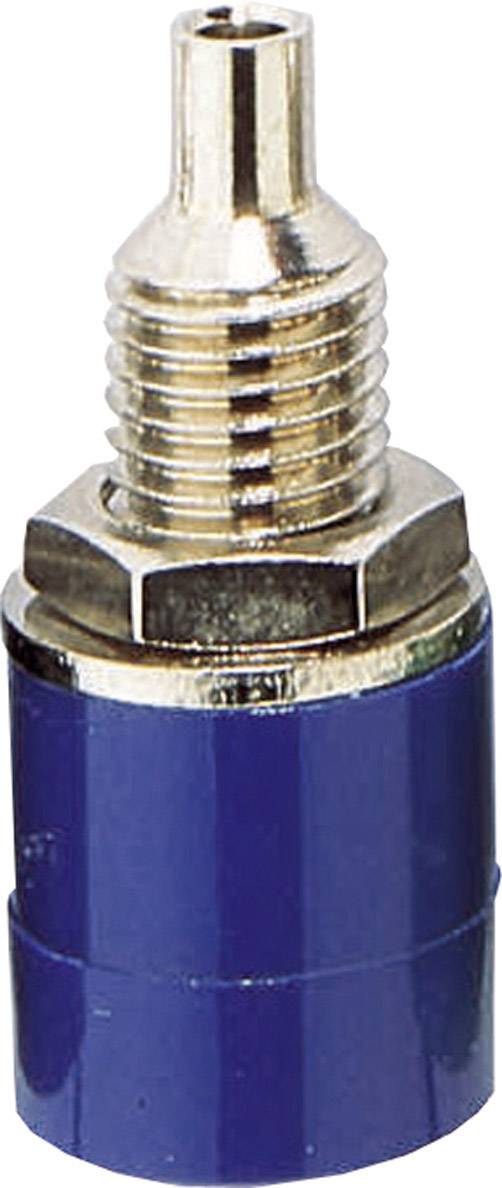 TRU Components laboratorijska banana utičnica, ugradna vertikalna, Ø4mm, plava, 16A