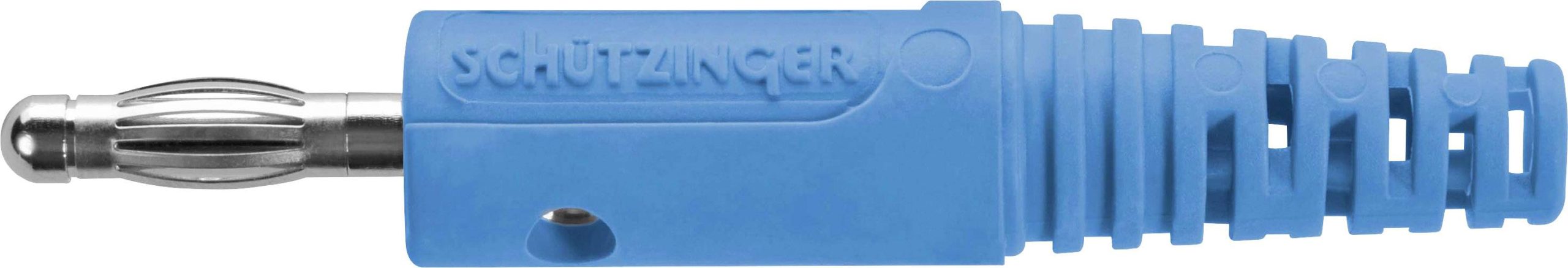 Schützinger FK 8 S Ni / BL lamelni utikač pravi muški konektor Ø4 mm plava