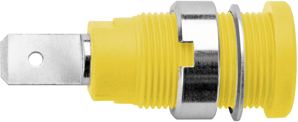 Schützinger SEB 6452 Ni / GNGE sigurnosna laboratorijska banana utičnica, Ø4mm, zelena, žuta, 32A