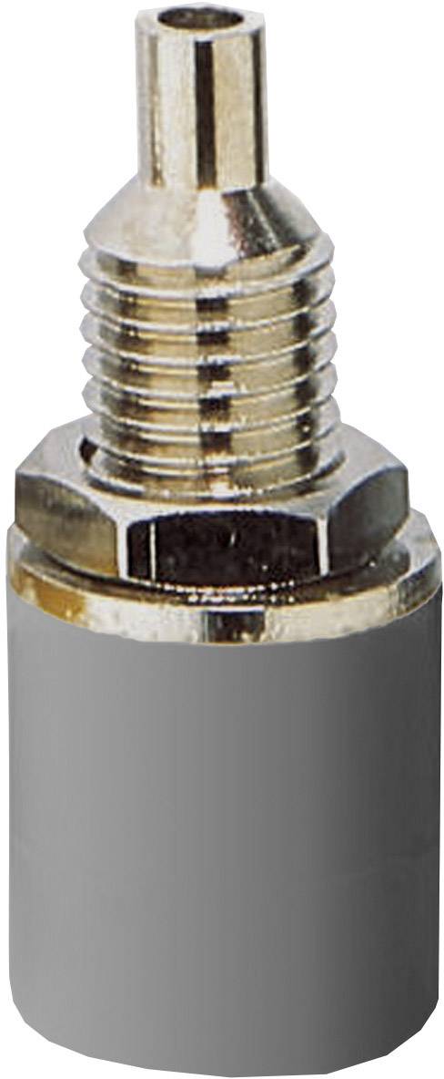 BKL Electronic 072311 laboratorijska banana utičnica, ugradna vertikalna, Ø4mm, siva, 16A