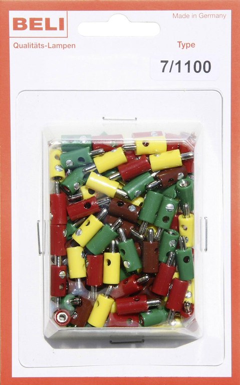 BELI-BECO 7/1100 mini banana utikač, Ø2,6mm, vijčani priključak