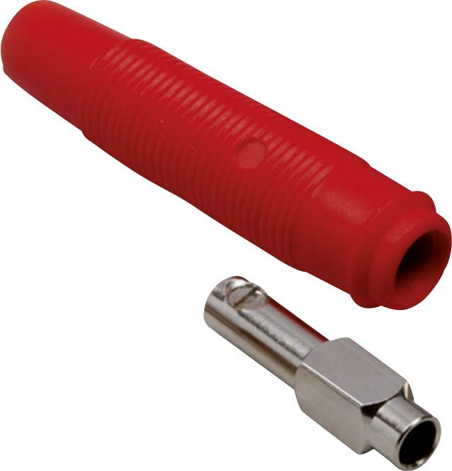 BKL Electronic 072233 laboratorijski ženski konektor (banana utičnica) pravi ženski konektor Ø4 mm crvena
