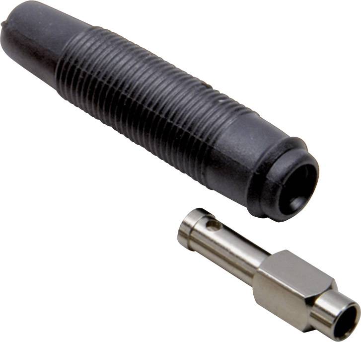 BKL Electronic 072214 laboratorijski ženski konektor (banana utičnica) pravi ženski konektor Ø4 mm crna