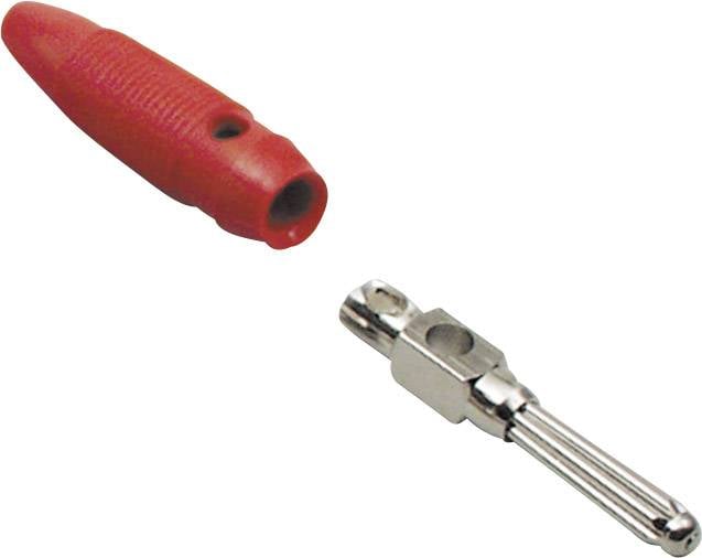 BKL Electronic 072164 spojni utikač pravi muški konektor Ø4 mm crvena